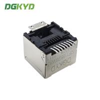 China SMT Single Port RJ45 Connector 8P8C 180 Degree Side Entry with Metal Shield -40℃ to 85℃ Operating Temperature for sale