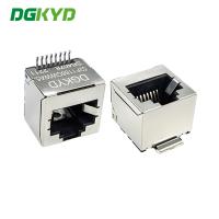 China SMT Single Port RJ45 Connector 8P8C 180 Degree Side Entry with Metal Shield -40℃ to 85℃ Operating Temperature for sale