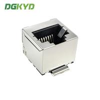 China SMT Single Port RJ45 Connector 8P8C 180 Degree Side Entry with Metal Shield -40℃ to 85℃ Operating Temperature for sale