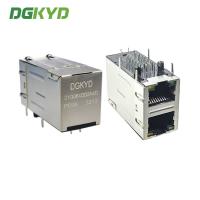 China DGKYD21Q064DB2A4DP068 2x1 Gigabit Ethernet Filter RJ45 Connector with PoE and LED -40℃ to 85℃ Operating Range for sale