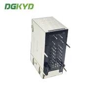 China DGKYD21Q064DB2A4DP068 2x1 Gigabit Ethernet Filter RJ45 Connector with PoE and LED -40℃ to 85℃ Operating Range for sale
