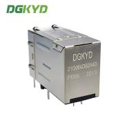 China DGKYD21Q064DB2A4DP068 2x1 Gigabit Ethernet Filter RJ45 Connector with PoE and LED -40℃ to 85℃ Operating Range for sale