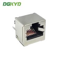 China Modular Socket 8P8C RJ45 Network Connector with 6u Gold Plating and 1000BASE-T Support for sale