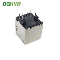 China DGKYD52281111GWA1D12B4078 Single Port 10P10C Network Interface Connector with 180-Degree In-Line Design and Copper Alloy Shielding for sale
