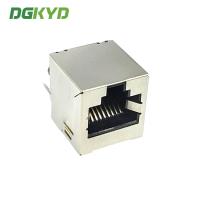 China DGKYD52281111GWA1D12B4078 Single Port 10P10C Network Interface Connector with 180-Degree In-Line Design and Copper Alloy Shielding for sale