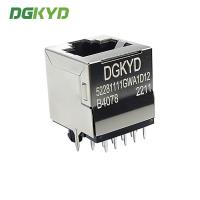 China DGKYD52281111GWA1D12B4078 Single Port 10P10C Network Interface Connector with 180-Degree In-Line Design and Copper Alloy Shielding for sale