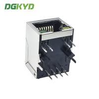 China DGKYD RJ45 Magnetic Jack Single Port 8P8C Fast Ethernet Connector with LED 10/100 Base-T for sale