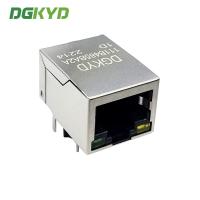 China DGKYD RJ45 Magnetic Jack Single Port 8P8C Fast Ethernet Connector with LED 10/100 Base-T for sale