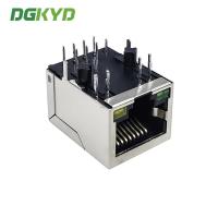China DGKYD RJ45 Magnetic Jack Single Port 8P8C Fast Ethernet Connector with LED 10/100 Base-T for sale