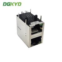 China DGKYD21Q012AE6A4D068 2x1 RJ45 Modular Jack with Integrated Filtering for Gigabit Ethernet 10/100/1000 BASE-T for sale