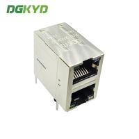 China DGKYD21Q012AE6A4D068 2x1 RJ45 Modular Jack with Integrated Filtering for Gigabit Ethernet 10/100/1000 BASE-T for sale