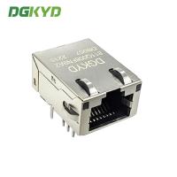 China DGKYD Gigabit Integrated Transformer Ethernet Filter RJ45 Jack DIP 12PIN Shielded with LED for sale