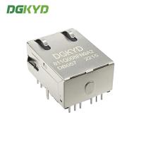 China DGKYD Gigabit Integrated Transformer Ethernet Filter RJ45 Jack DIP 12PIN Shielded with LED for sale