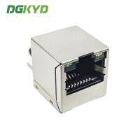 China DGKYD511Q340AB2A8D2 180 Degree RJ45 Network Connector with 2.5G Filter - 10P8C Single Port 1000 Base-T for sale