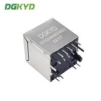 China DGKYD511Q340AB2A8D2 180 Degree RJ45 Network Connector with 2.5G Filter - 10P8C Single Port 1000 Base-T for sale