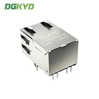 China DGKYD311B029DB1A4DN PCB Mount RJ45 Jack with Integrated Magnetics - 8 Pin Tab Up 260℃ Solder Rating for sale
