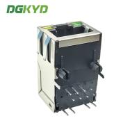 China DGKYD311B029DB1A4DN PCB Mount RJ45 Jack with Integrated Magnetics - 8 Pin Tab Up 260℃ Solder Rating for sale