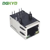 China DGKYD311B029DB1A4DN PCB Mount RJ45 Jack with Integrated Magnetics - 8 Pin Tab Up 260℃ Solder Rating for sale