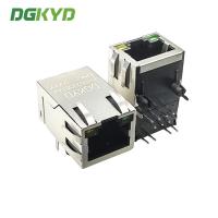 China DGKYD311B029DB1A4DN PCB Mount RJ45 Jack with Integrated Magnetics - 8 Pin Tab Up 260℃ Solder Rating for sale