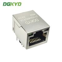 China 2.5G RJ45 Modular Jack Connector DGKYD211Q340CE3A4D2 - 10 Position PCB Mount with Filter & LED for sale