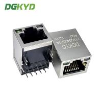 China 2.5G RJ45 Modular Jack Connector DGKYD211Q340CE3A4D2 - 10 Position PCB Mount with Filter & LED for sale