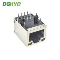China DGKYD211Q285CD2A4D2 2.5G Single Port Tab Up RJ45 Modular Jack with 8 Terminals and 100Ω Impedance for sale