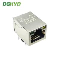 China DGKYD211Q285CD2A4D2 2.5G Single Port Tab Up RJ45 Modular Jack with 8 Terminals and 100Ω Impedance for sale