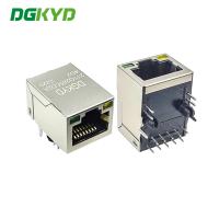 China DGKYD211Q285CD2A4D2 2.5G Single Port Tab Up RJ45 Modular Jack with 8 Terminals and 100Ω Impedance for sale