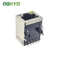 China DGKYD211Q285CD2A4D2 2.5G Single Port Tab Up RJ45 Modular Jack with 8 Terminals and 100Ω Impedance for sale