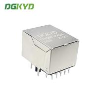 China DGKYD 2.5G Filtering Industrial RJ45 Single Port Shielded Connector Modular Interface with LED PBT Black for sale
