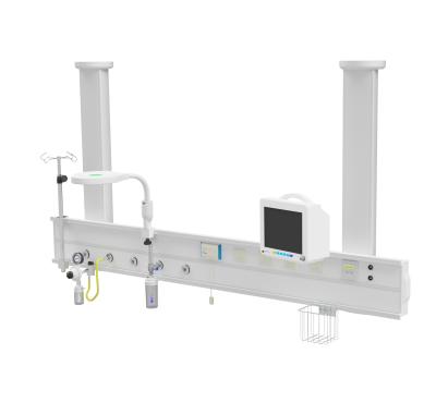 China 1.0m Rail Hospital Bed Head Panel Hanging Double Chamber for sale