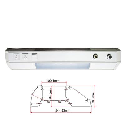 China Hospital Vertical Bed Head Unit 1000mm With Gas Outlet for sale