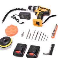 China 58Pcs 12V Cordless Screwdriver Set 1300mAh Li-ion Power Drill with 8 HSS Bits for sale