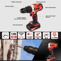 China 55N.M 20V Impact Drilling Machine Electric Screwdriver 20+2 Torque Setting 13pcs Drill Bits for sale