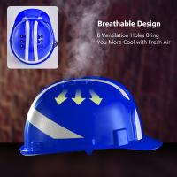China PP Blue Helmet In Construction ABS Shell CE ANSI Workplace Safety Equipments for sale