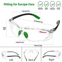 China ANSI Z87 Safety Glasses Anti UV Scratch Resistant PC Lens TPR Nose Tip SG003 for sale