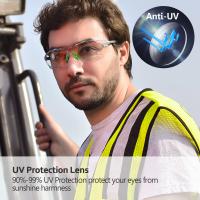 China ANSI Z87 Safety Glasses Anti UV Scratch Resistant PC Lens TPR Nose Tip SG003 for sale