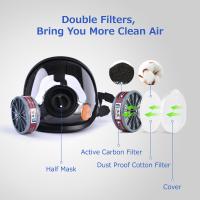China ABS Frame Chemical Cartridge Respirator Half Face Mask EN140 GB2890 Anti Fog Impact UV for sale