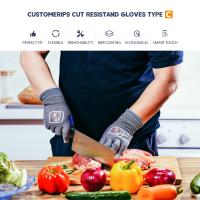 China SAFEYEAR Cut Resistant Gloves Level 5 Protection Steel Fiber Spandex Polyester 200°C Heat Resistant for sale