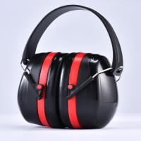 China Electronic Soundproof Ear Muffs NRR 28dB SNR 33dB Red Black for Helmets for sale