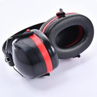 China Electronic Soundproof Ear Muffs NRR 28dB SNR 33dB Red Black for Helmets for sale