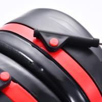 China Electronic Soundproof Ear Muffs NRR 28dB SNR 33dB Red Black for Helmets for sale