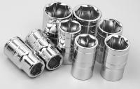 China Steel Hexagonal Sleeve Double Imperial Hex Socket Set Auto Repair Tools for sale