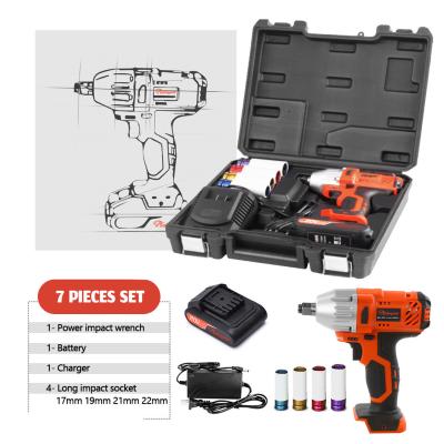 China 330N.m 20V Cordless Impact Wrench 1/2 Inch Chuck Battery Powered Torque Wrench with LED Light for sale