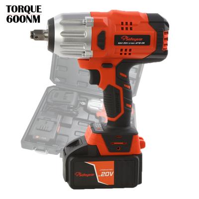 China SAFEYEAR 20V 1/2 Inch Impact Wrench 600N.m Brushless Cordless Power Tool for sale