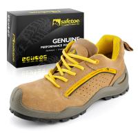 China Safetoe S1P SRC Steel Toe Safety Shoes Cow Suede Leather Water Resistant Work Boots EU 36-47 for sale