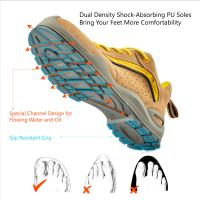 China Safetoe S1P SRC Steel Toe Safety Shoes Cow Suede Leather Water Resistant Work Boots EU 36-47 for sale