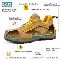 China Safetoe S1P SRC Steel Toe Safety Shoes Cow Suede Leather Water Resistant Work Boots EU 36-47 for sale