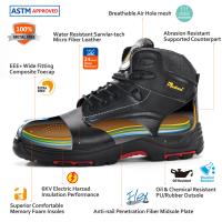 China ASTM Composite Toe Work Boots Men Waterproof Safety Boots Ultra Lightweight Kevlar Midsole Size EU 38-46 for sale