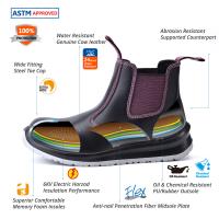 China Women Safety Shoes Work Boots S3 SRC Steel Toe 200J Composite Toe Kevlar Midsole EU 37-40 for sale